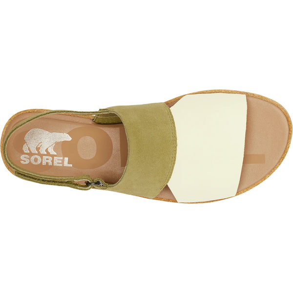 Women's Sorel | Ella ll Slingback Sandal | Olive Shade and Chalk ...