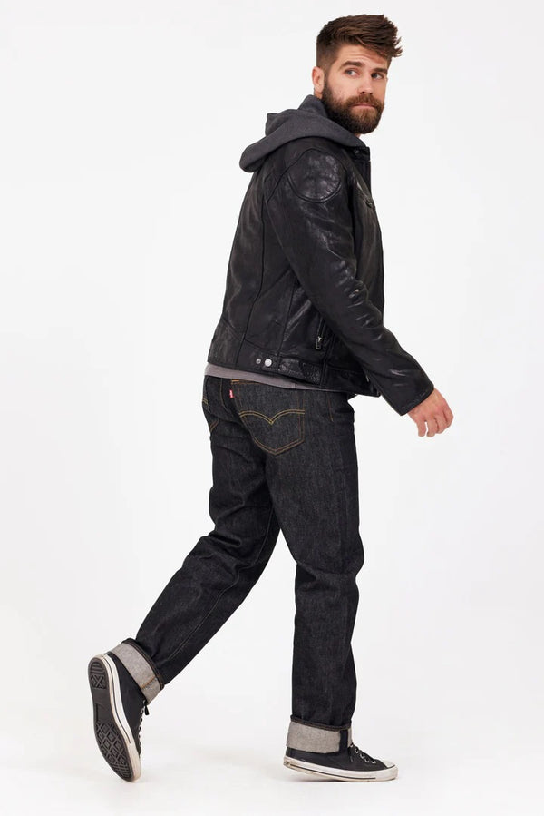 Men's Mauritius | Biko Leather Jacket | Black - FLCrooks.com