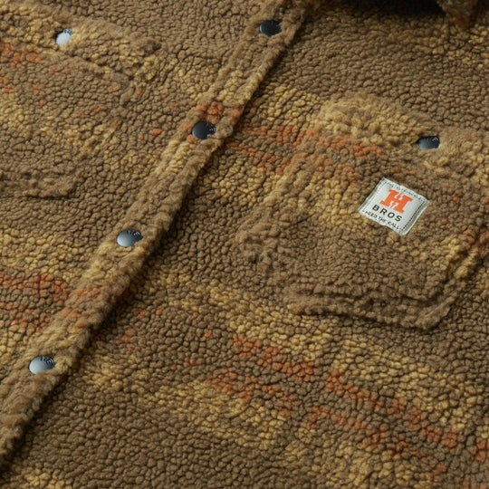 Men's Howler Bros | Allegheny Fleece Overshirt | Earth - FLCrooks.com