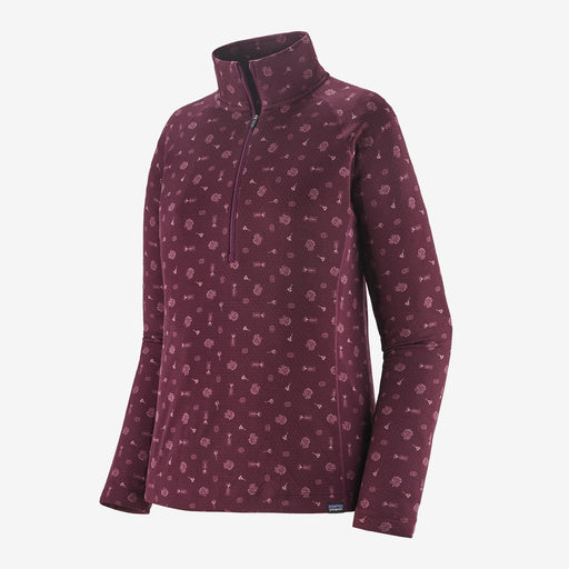 Women's Patagonia | Capilene Baselayer Zip Neck | Fire Floral Plum ...