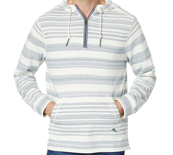 Men's Tommy Bahama | Shoreline Stripe Baja Hoodie | Coconut - FLCrooks.com