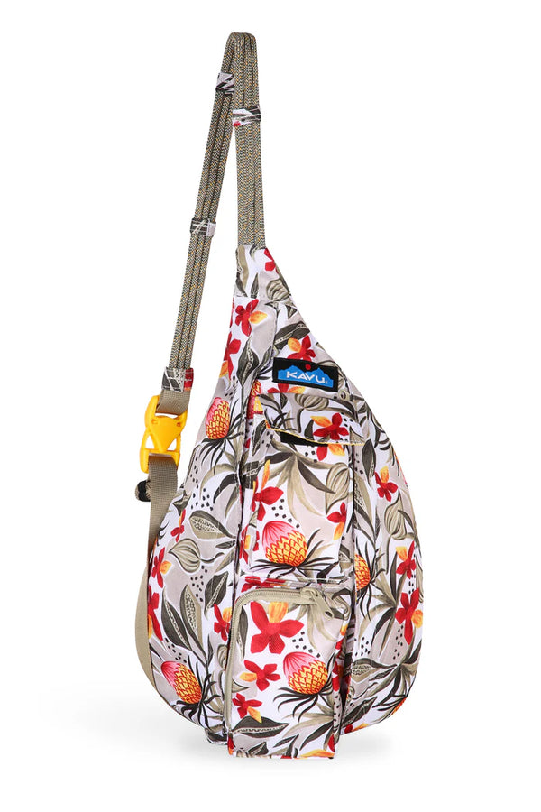 Women's Kavu | Mini Rope Sling Bag | Tropifloral - FLCrooks.com