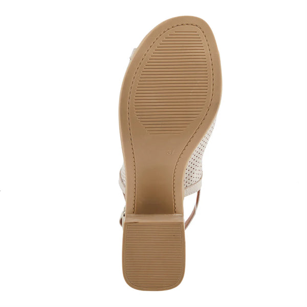 Women's Spring Step | Noctium Peep Toe Sandal | Stone - FLCrooks.com