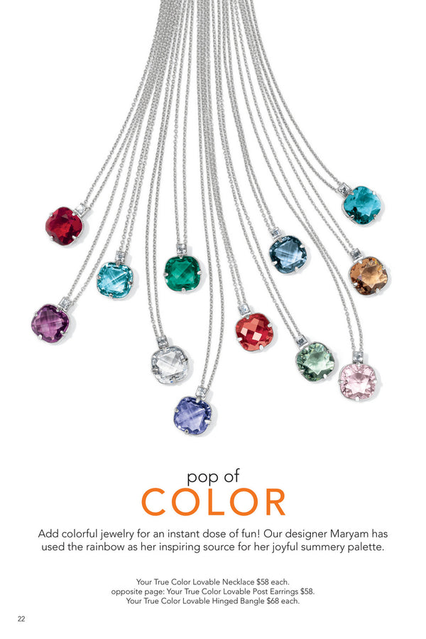 Women's Brighton | Your True Color Lovable Necklace | Silver - FLCrooks.com